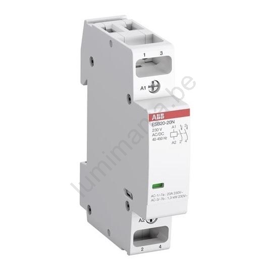 ABB 1SBE121111R0611 - 2-polige installatie contactor ESB20-11N-06 230V ...