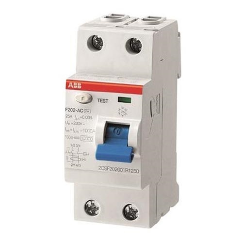 ABB 2CSF202001R1250 - Dispositif de courant résiduel F202 AC-25/0,03 2-pole 25A 230V | Lumimania