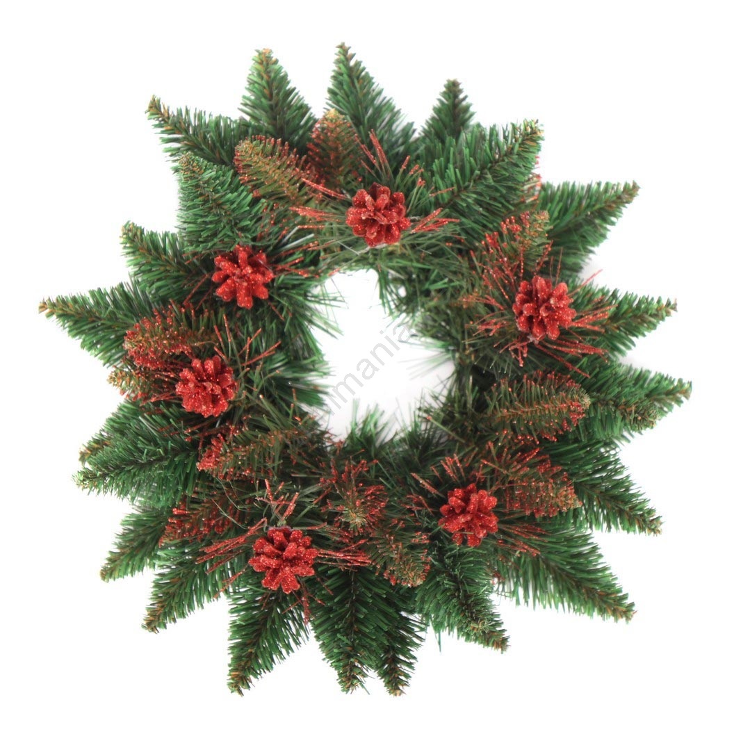 Couronne de Noël CRYSTAL ø 45 cm rouge | Lumimania