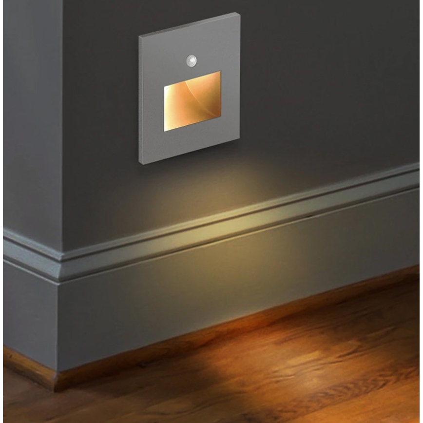 Emithor 70416 - Éclairage d'escalier LED avec détecteur SUNNY LED/1W ...