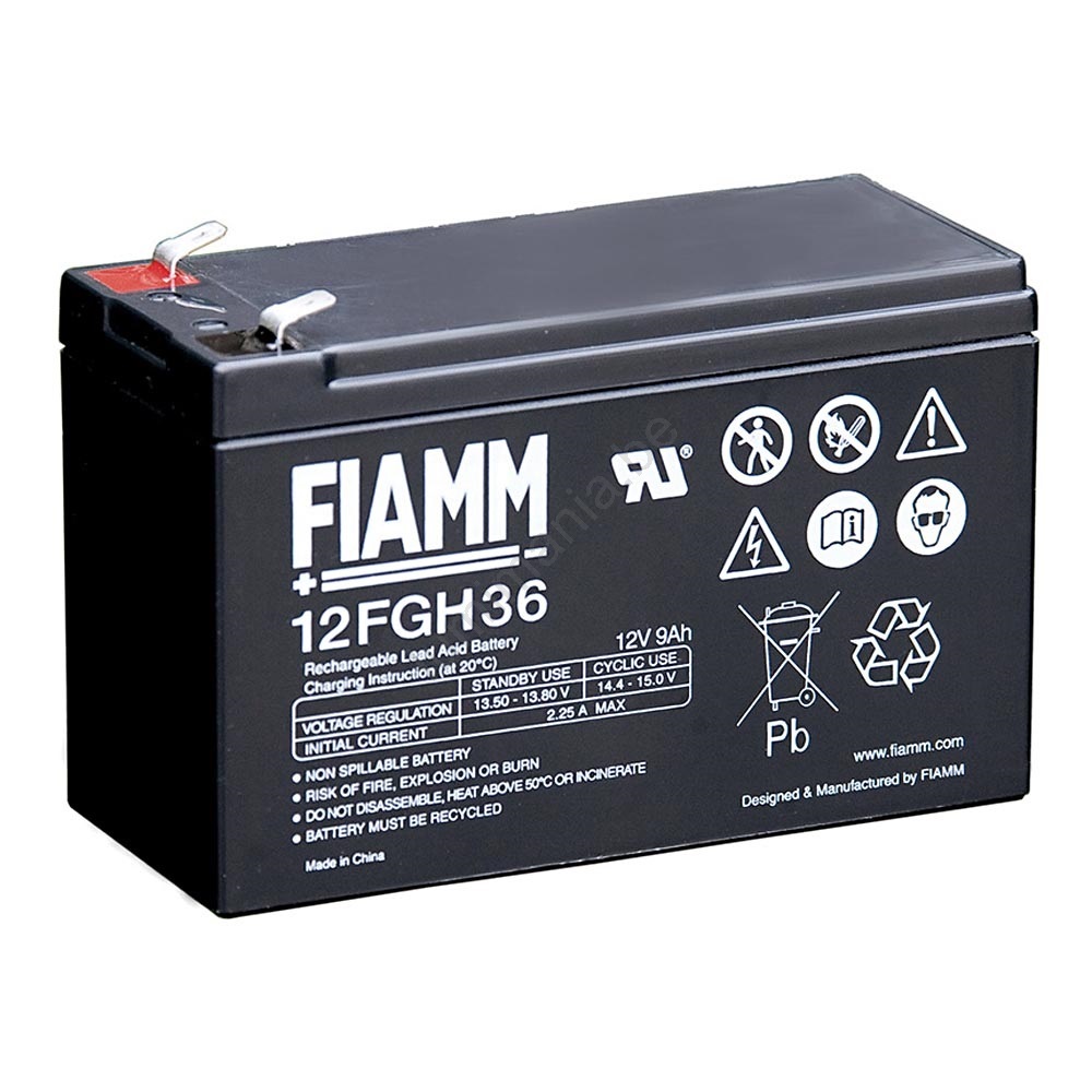 Fiamm 12FGH36 - Batterie au plomb 12V/9Ah/faston 6,3mm | Lumimania