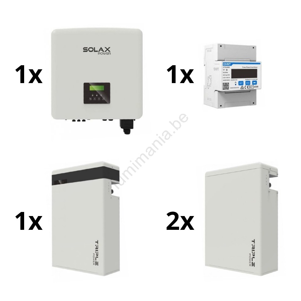 Kit solaire : Convertisseur SOLAX 3f + batterie TRIPLE Power 17,4 kWh ...