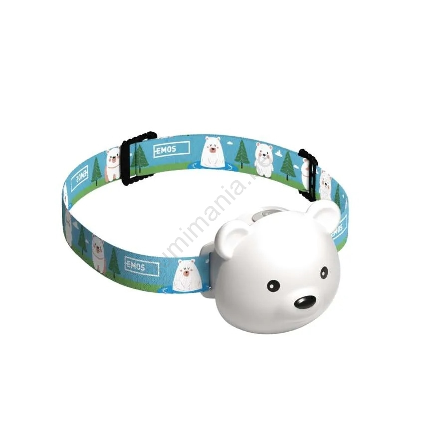 Lampe frontale LED rechargeable par USB 500 mAh, motif ours | Lumimania