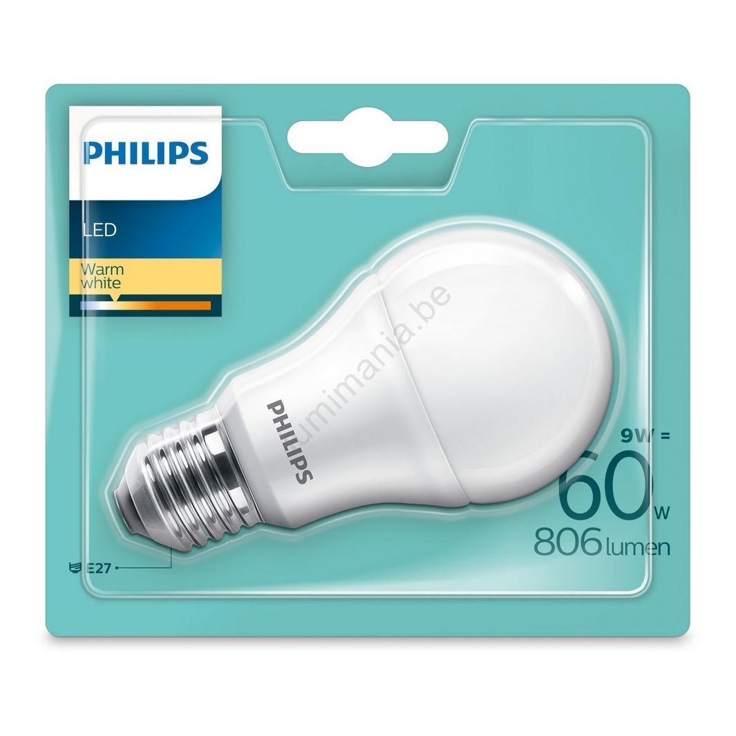 LED Lamp Philips E27/9W/230V 2700K | Lumimania