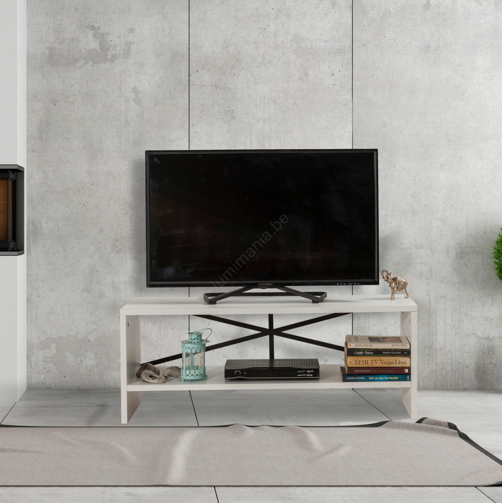 Meuble TV ROZI 45x90 cm blanc | Lumimania