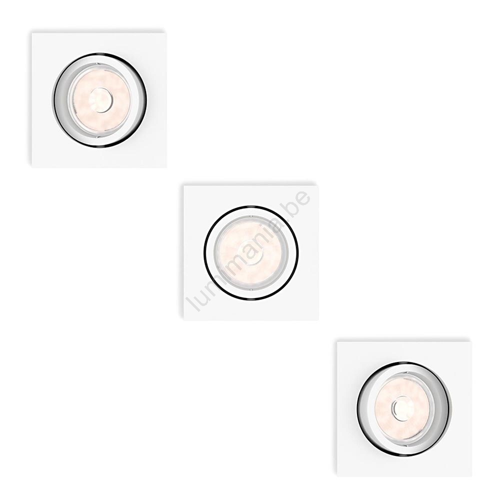 Philips 50403/31/PN - PACK 3x Luminaire encastrable DONEGAL 3xGU10/5,5W/230V | Lumimania