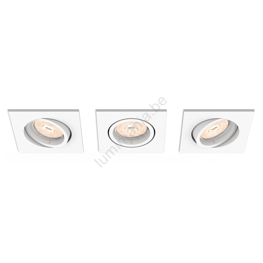 Philips 50403/31/PN - PACK 3x Luminaire encastrable DONEGAL 3xGU10/5,5W/230V | Lumimania