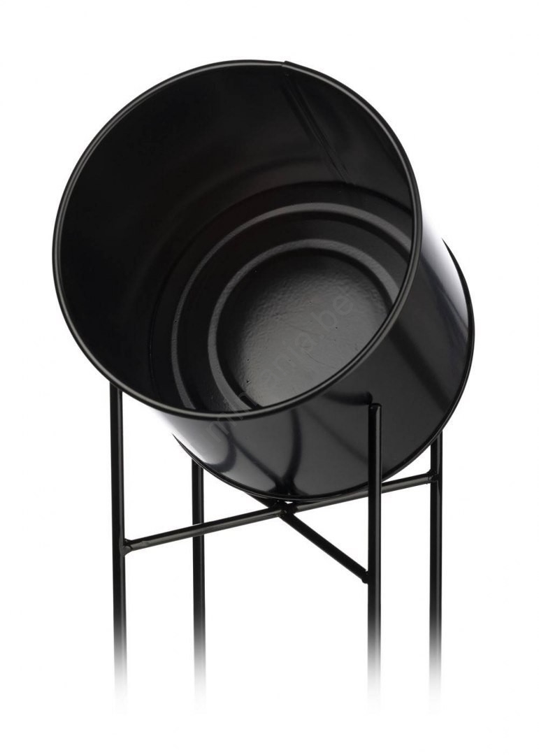 Pot de fleurs en métal OSLO 95x17 cm noir | Lumimania