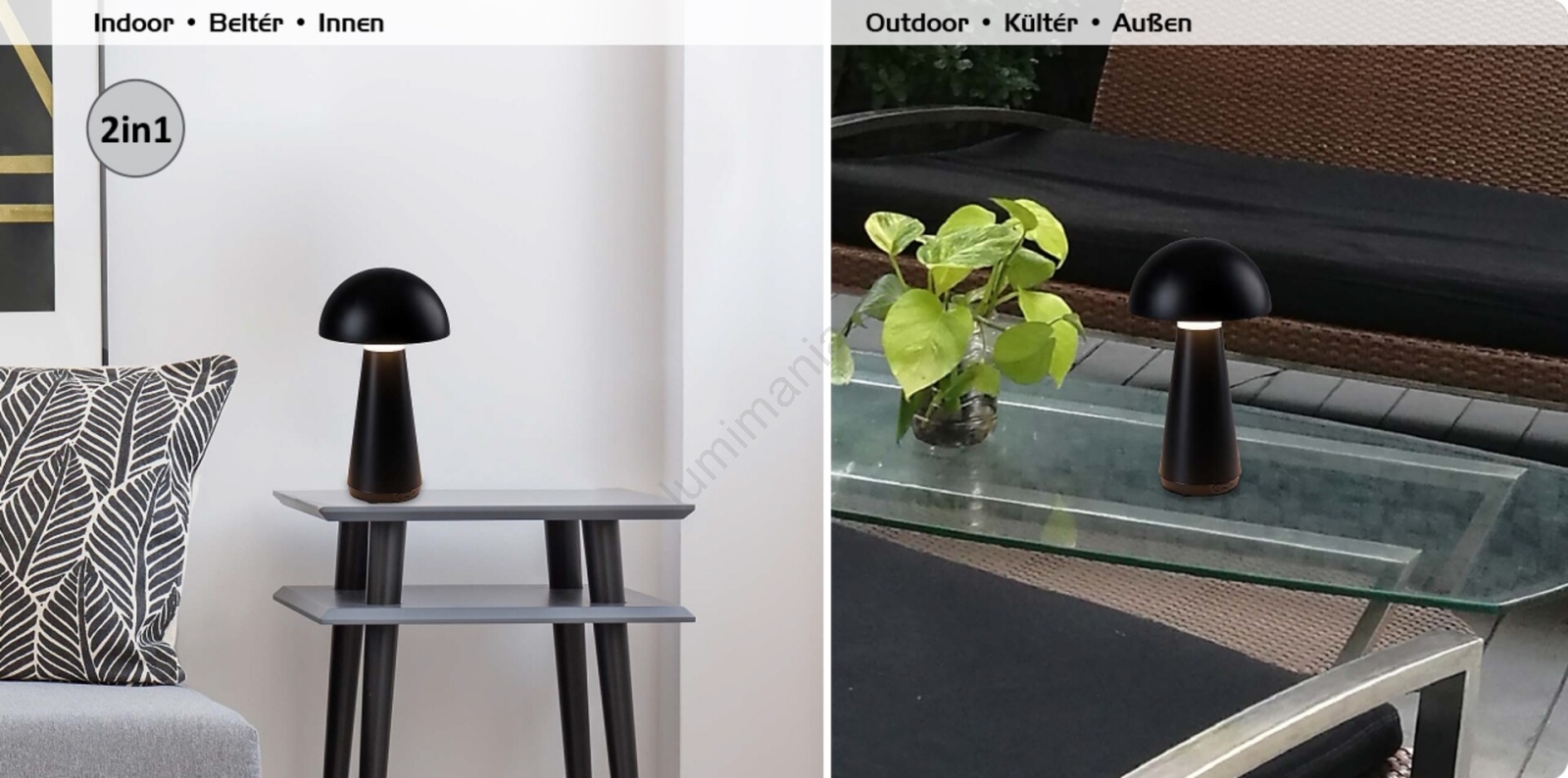 Rabalux 76007 - LED Dimbare touch oplaadbare tafellamp ISHTAR 3W/5V ...