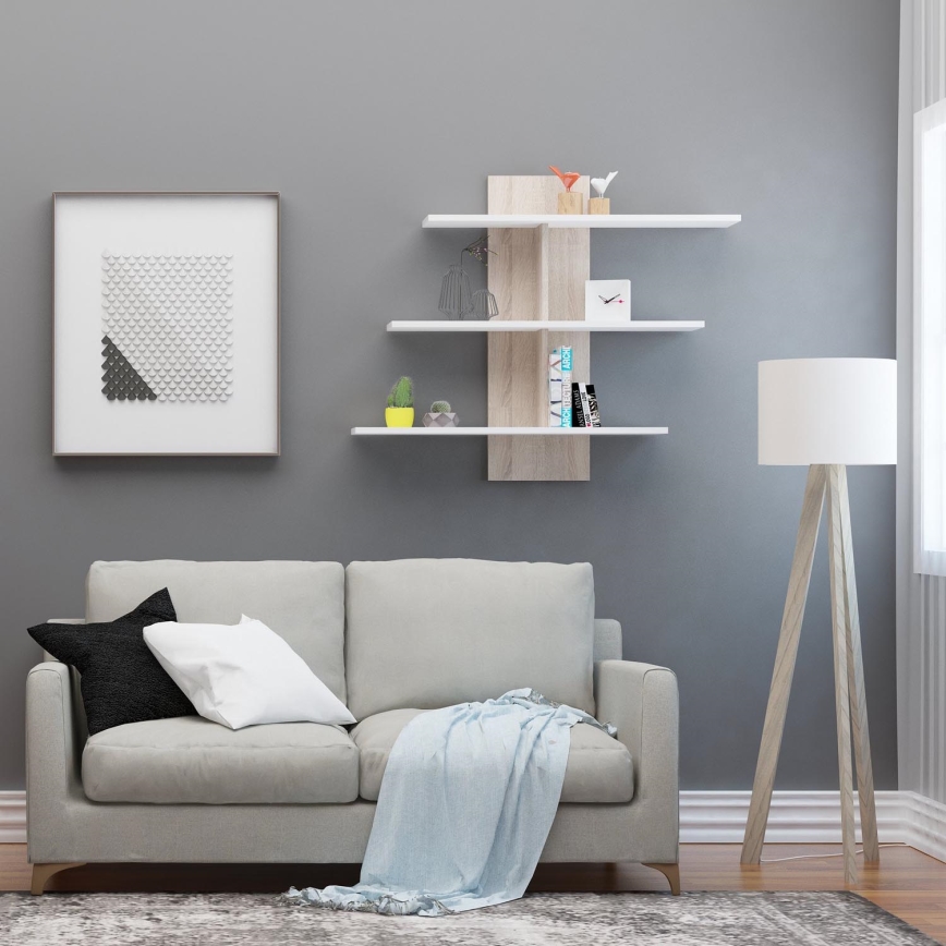 Wandplank LALE 90x111 cm wit/beige | Lumimania
